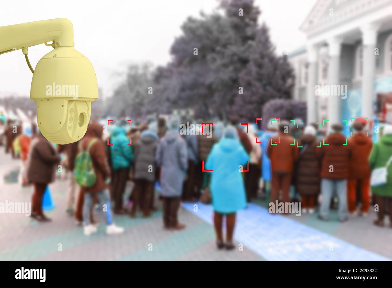 CCTV. The surveillance camera takes pictures in public places, with ...