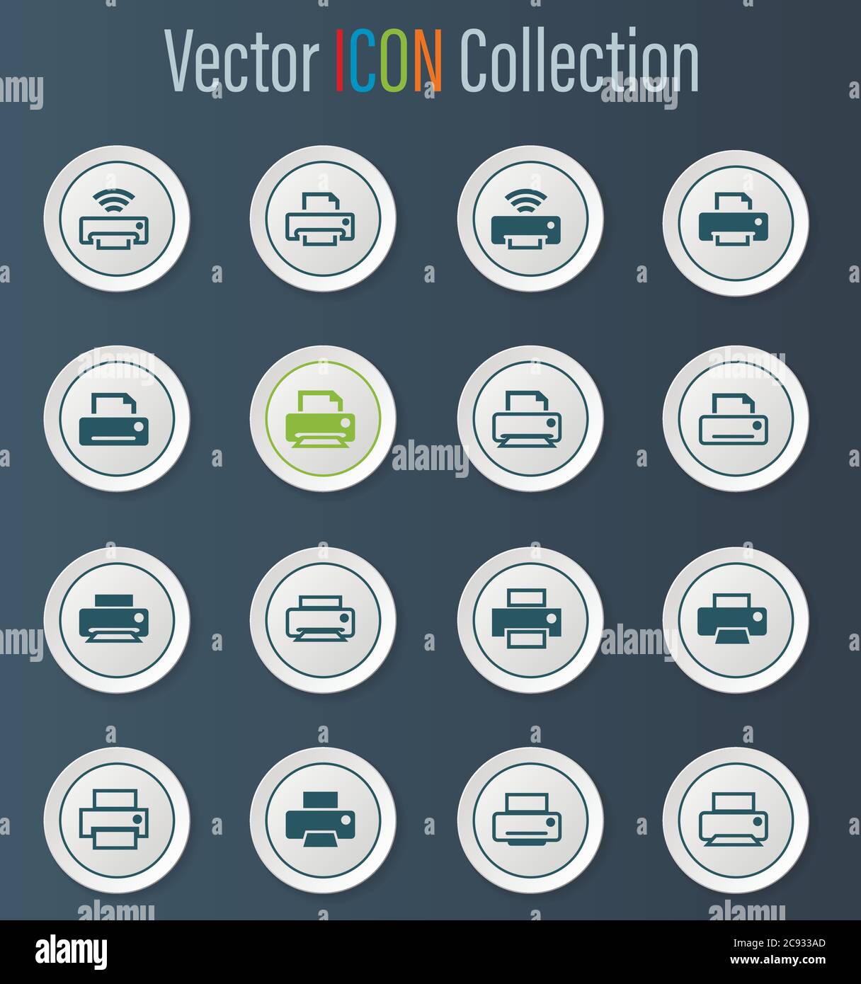 Print icons set Stock Vector Image & Art - Alamy