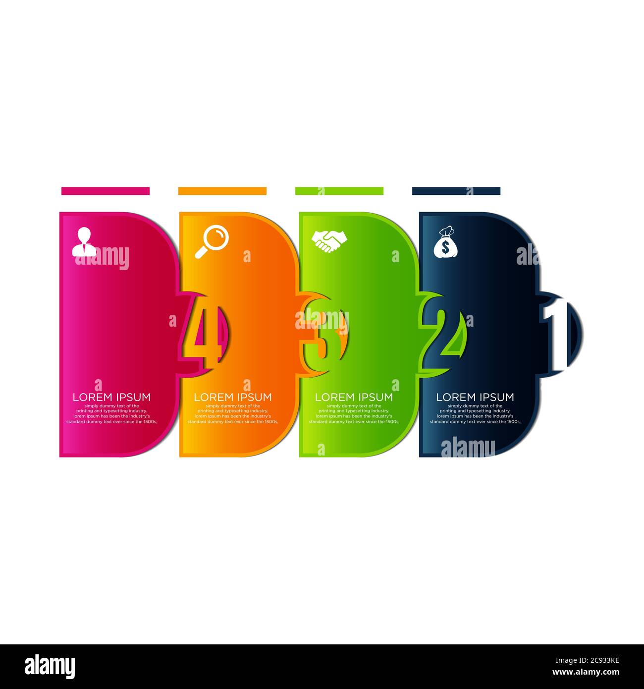 four steps process chart slide template. Business data. Flow, diagram ...