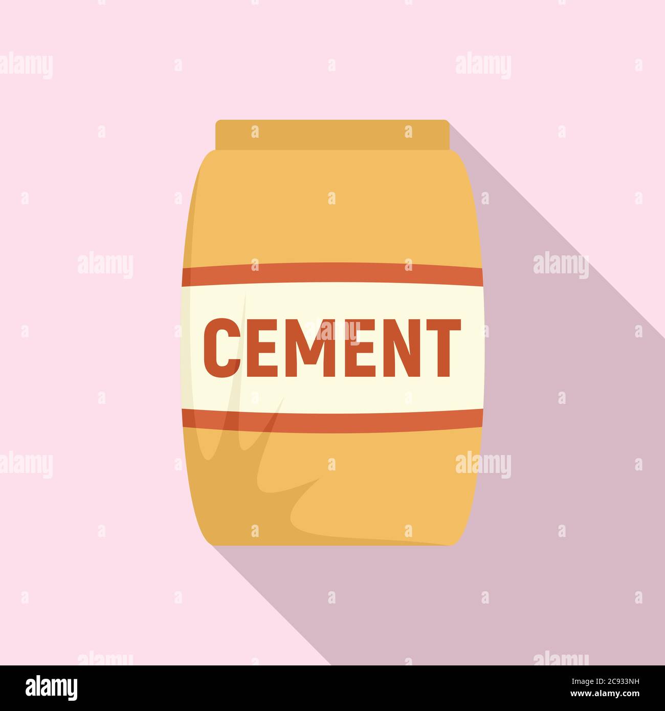 Cement sack icon. Flat illustration of cement sack vector icon for web ...