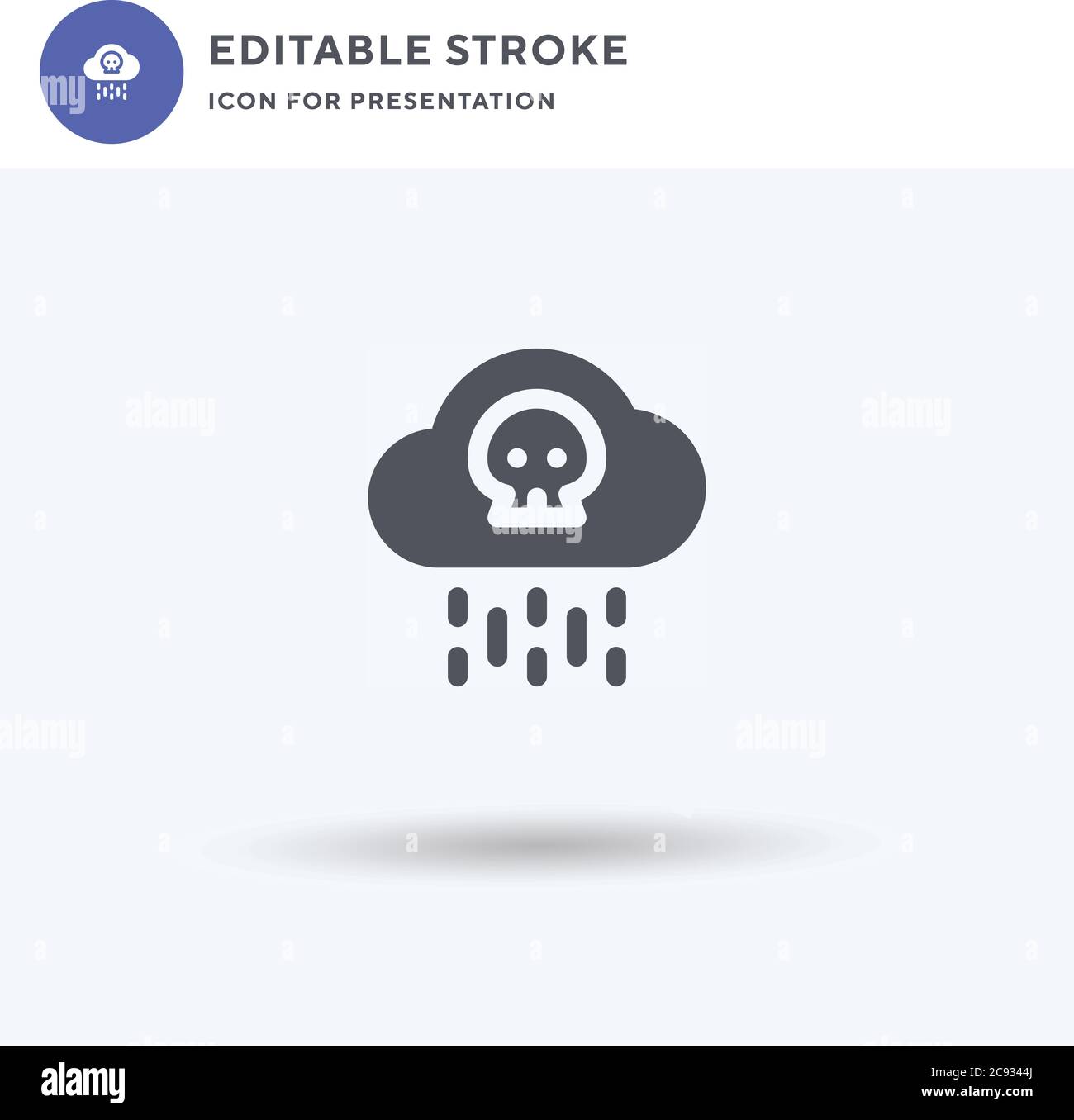 Toxic icon vector, filled flat sign, solid pictogram isolated on white ...