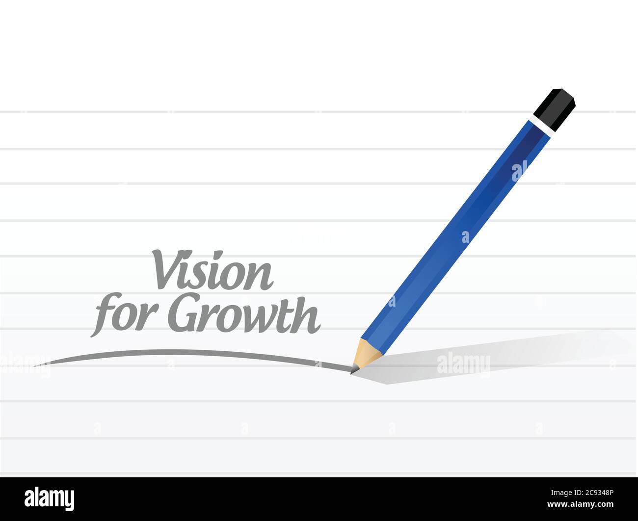 Vision for growth message sign business concept illustration design ...
