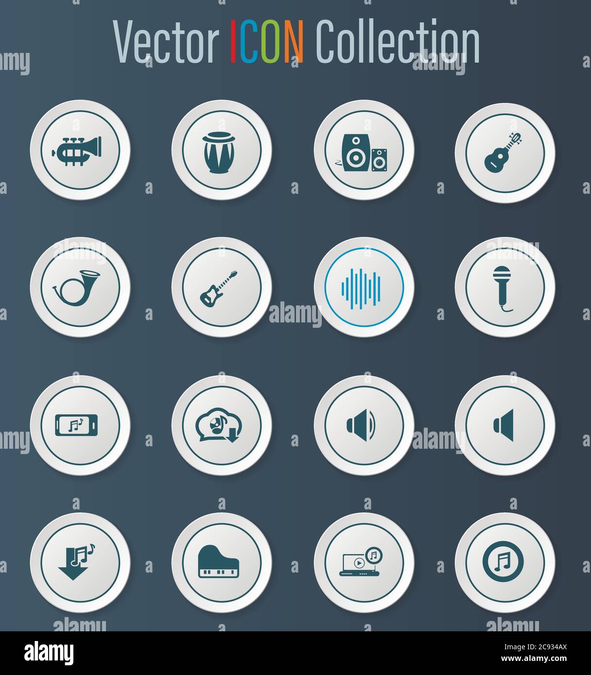 Music icons set Stock Vector Image & Art - Alamy