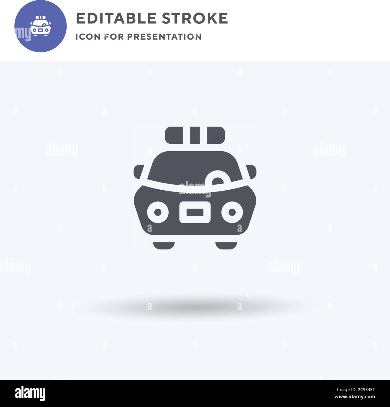 Car icon vector, filled flat sign, solid pictogram isolated on white ...