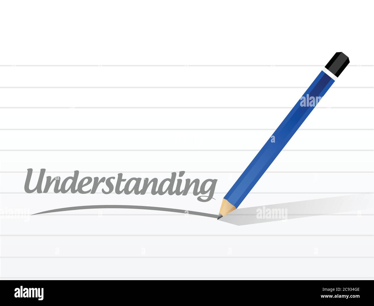 Understanding pencil sign illustration design over a white background ...