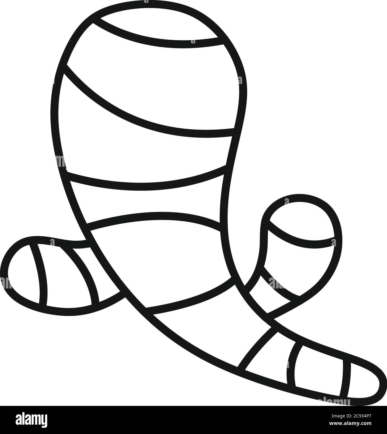 Ginger icon. Outline ginger vector icon for web design isolated on ...