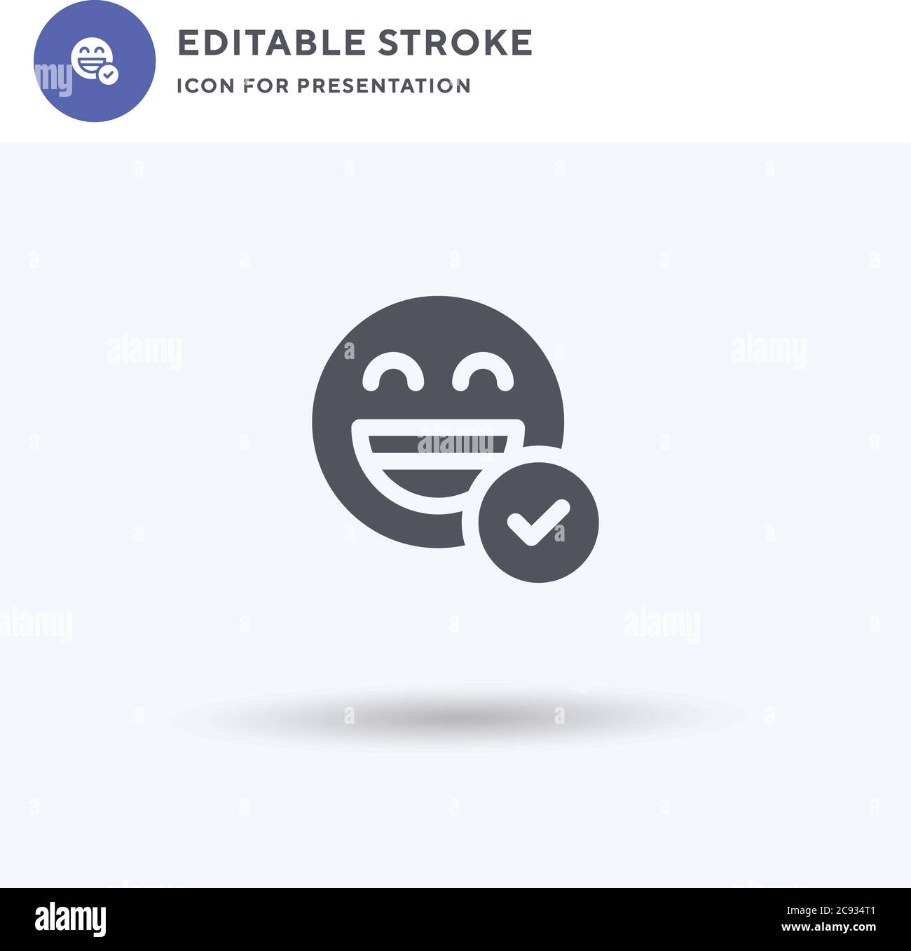 Smile icon vector, filled flat sign, solid pictogram isolated on white ...