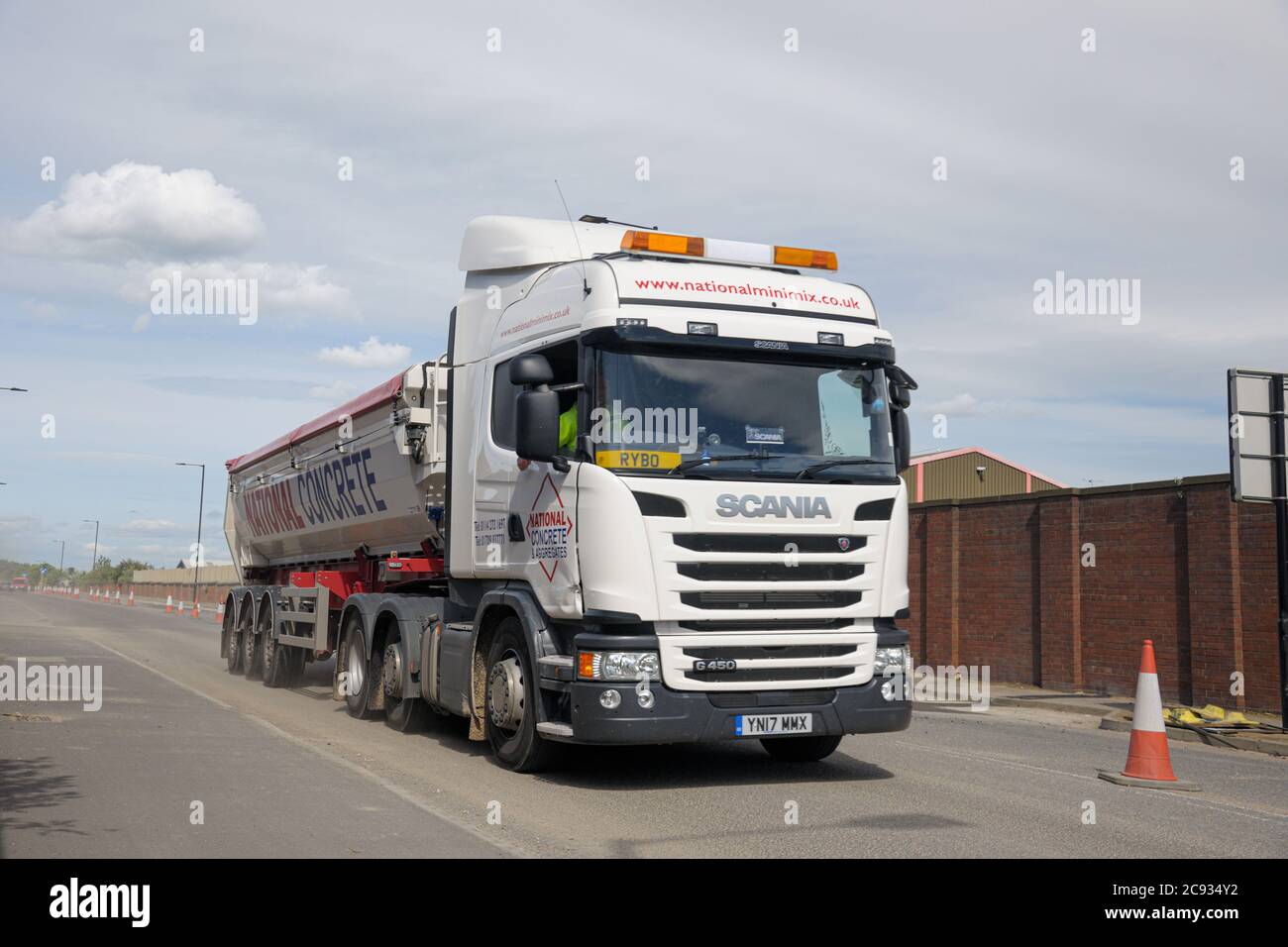 National Concrete Scania bulk tipper in the Lower Don Valley, Sheffield ...
