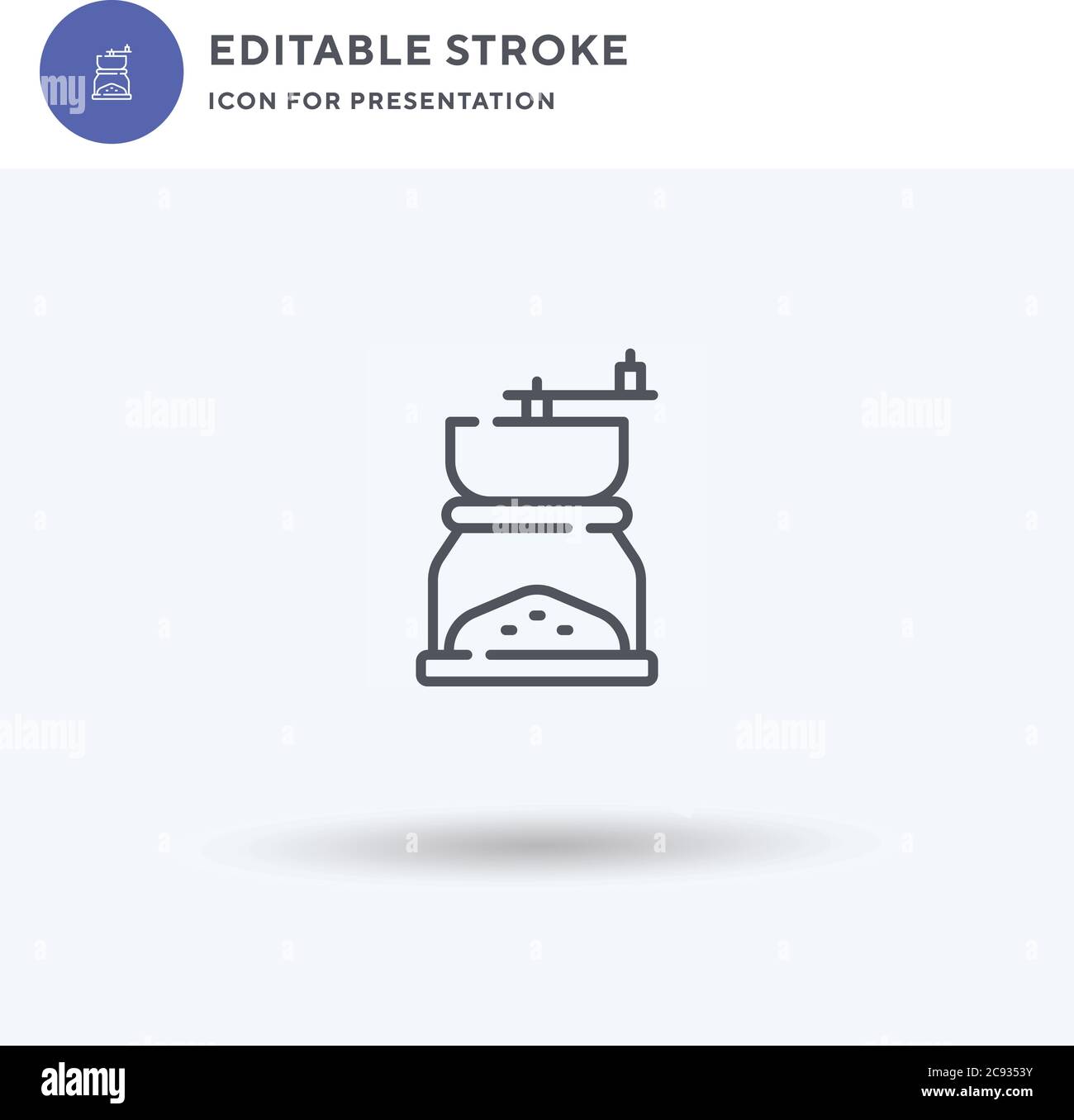 Grinder icon vector, filled flat sign, solid pictogram isolated on ...