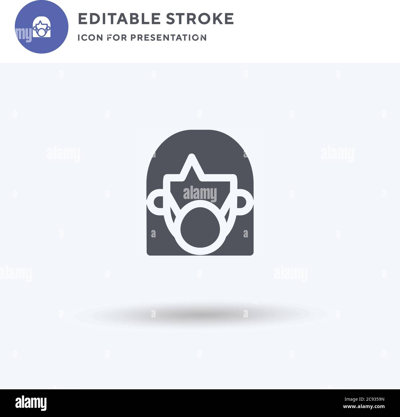 Oxygen Mask icon vector, filled flat sign, solid pictogram isolated on ...