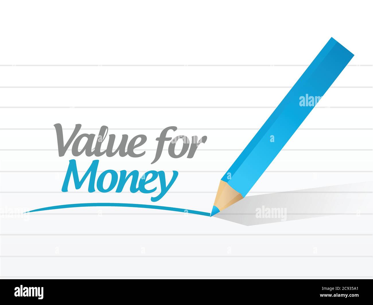Value for money message illustration design over a white background ...