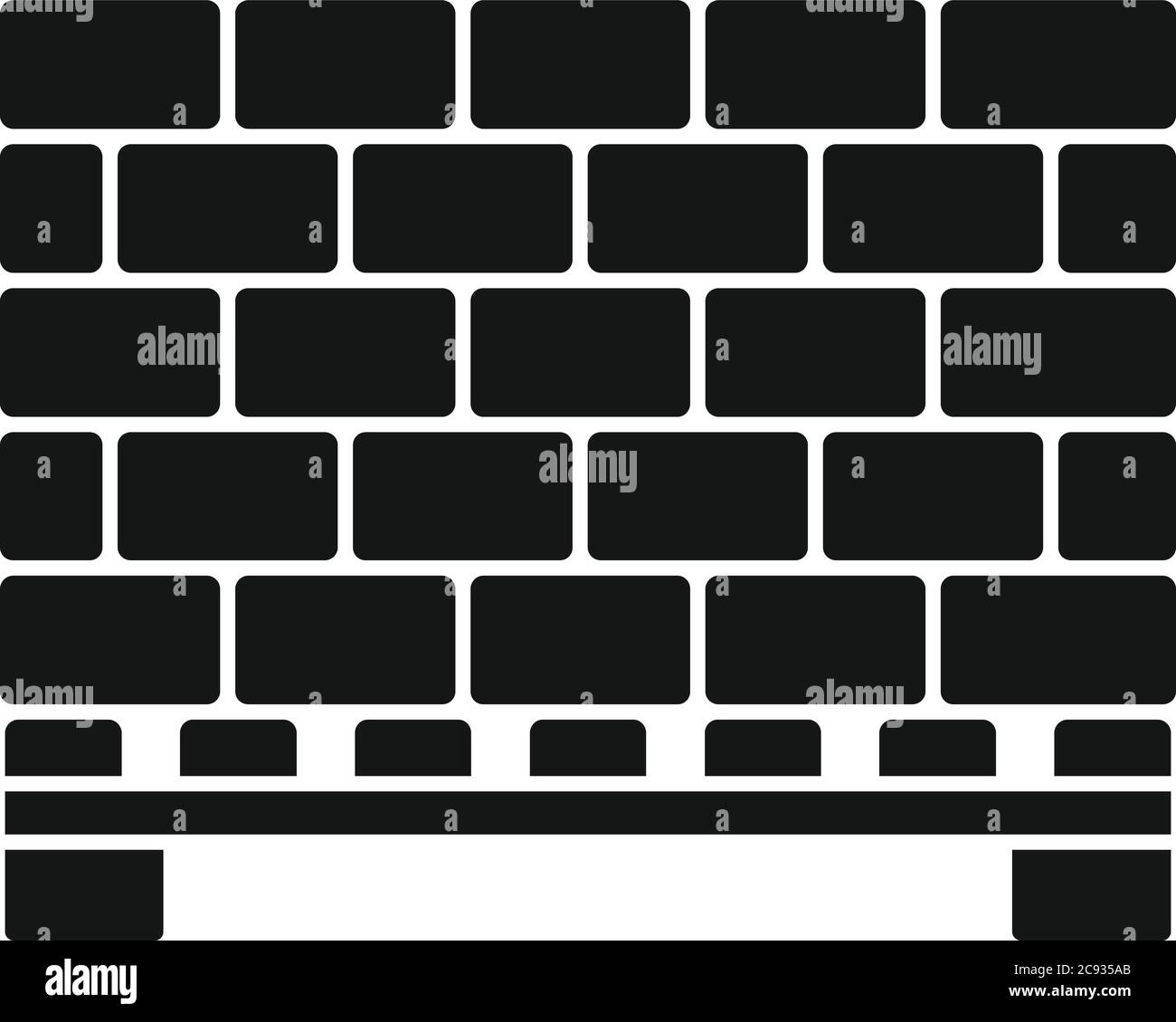 Stone bricks pallet icon. Simple illustration of stone bricks pallet ...