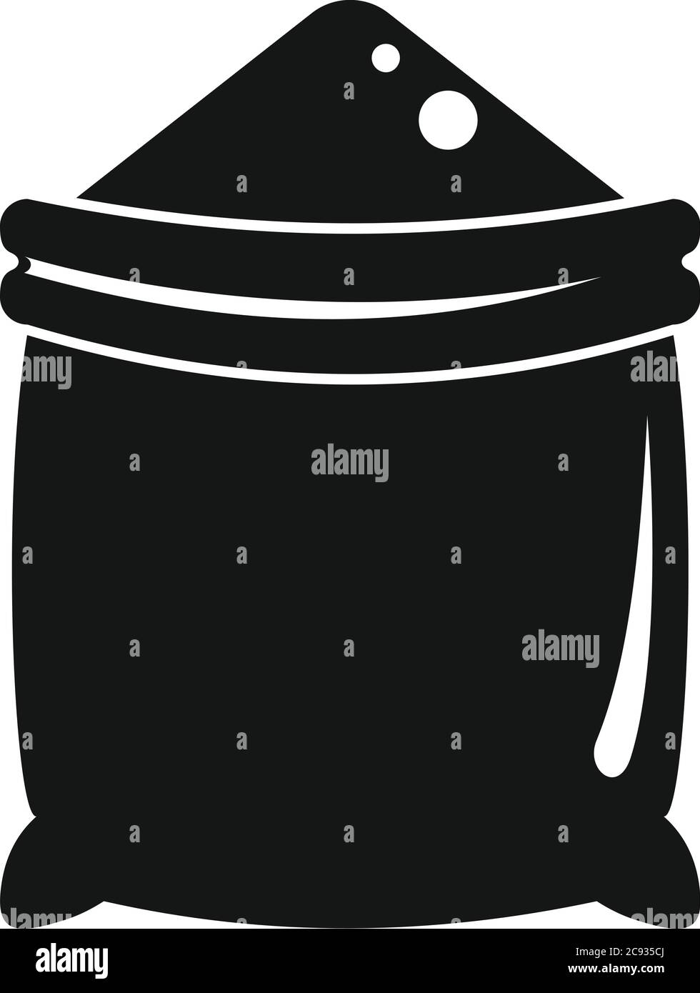 Construction powder sack icon. Simple illustration of construction ...