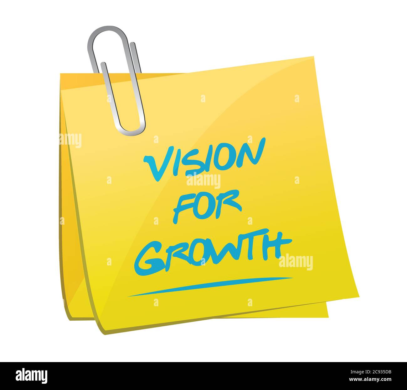 Vision for growth memo post illustration design over a white background ...