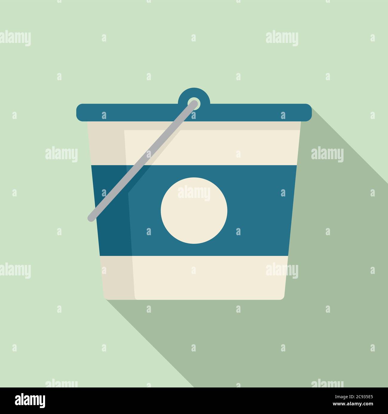 Construction bucket icon. Flat illustration of construction bucket ...