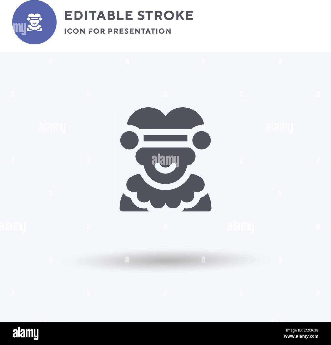 Joker icon vector, filled flat sign, solid pictogram isolated on white ...