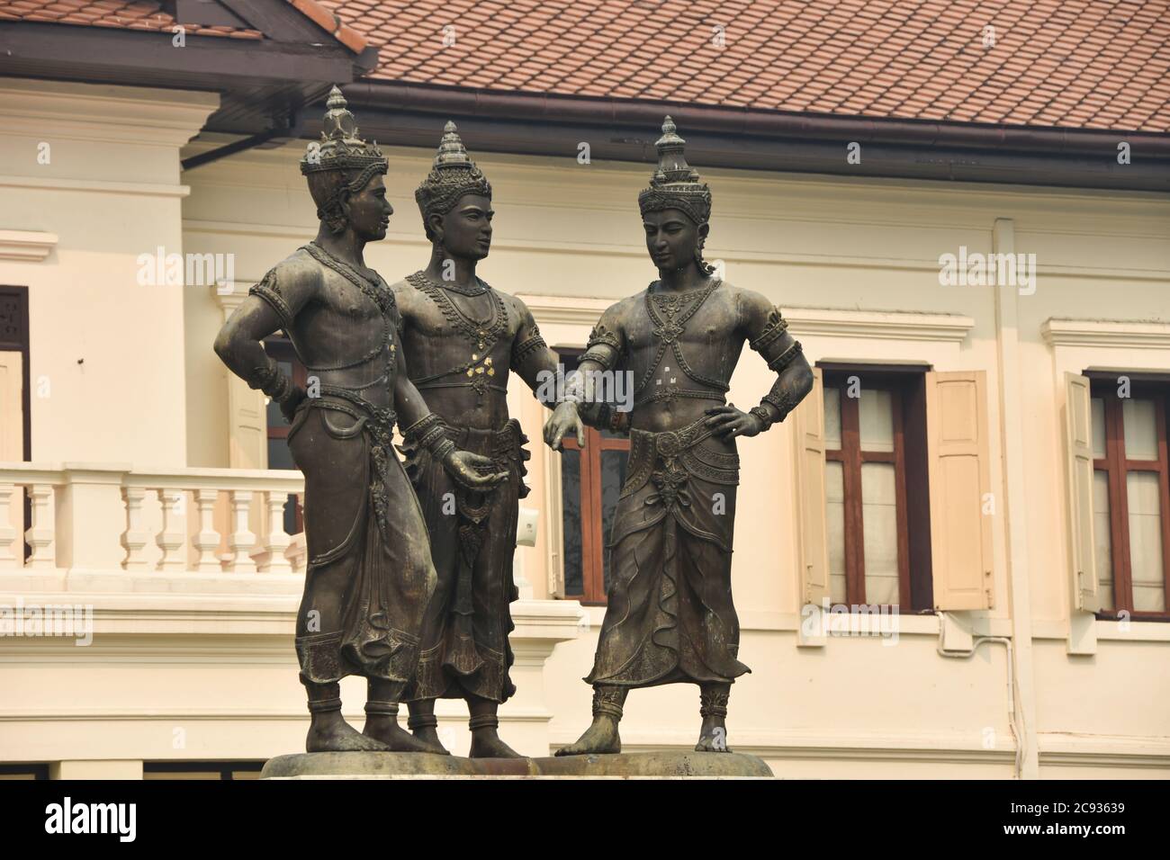 Three Kings Monument in Chiang Mai Stock Photo - Alamy