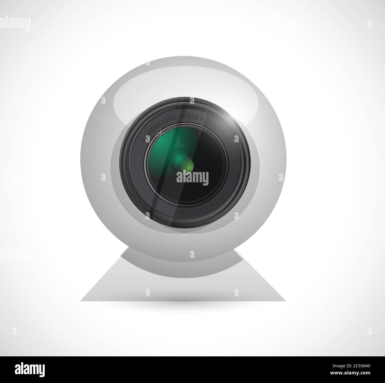 Computer camera illustration design over a white background Stock ...