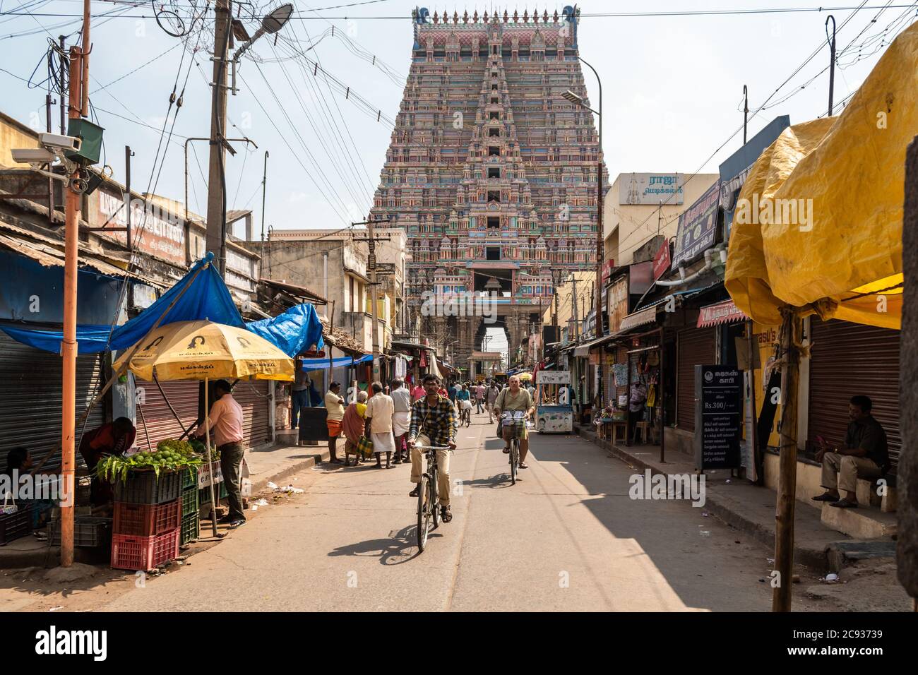 Trichy, Tamil Nadu, India - February 2020: The market streets around ...