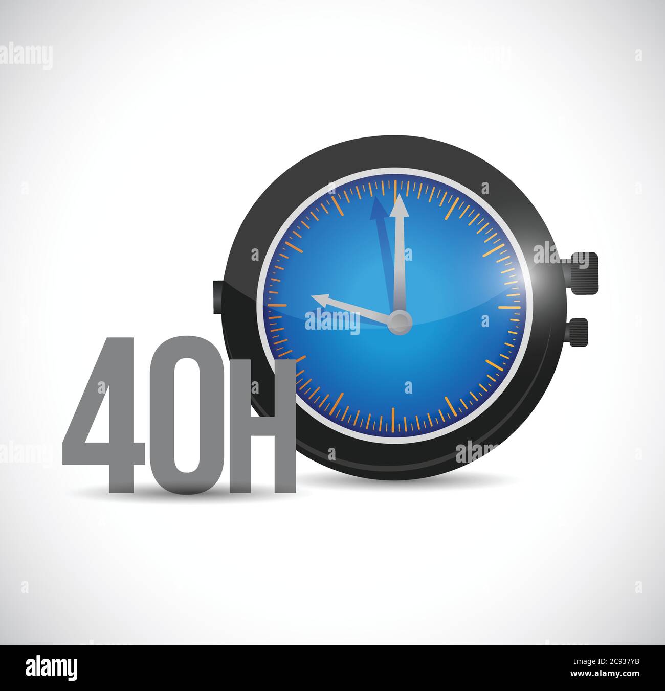 40 hours watch illustration design over a white background Stock Vector ...
