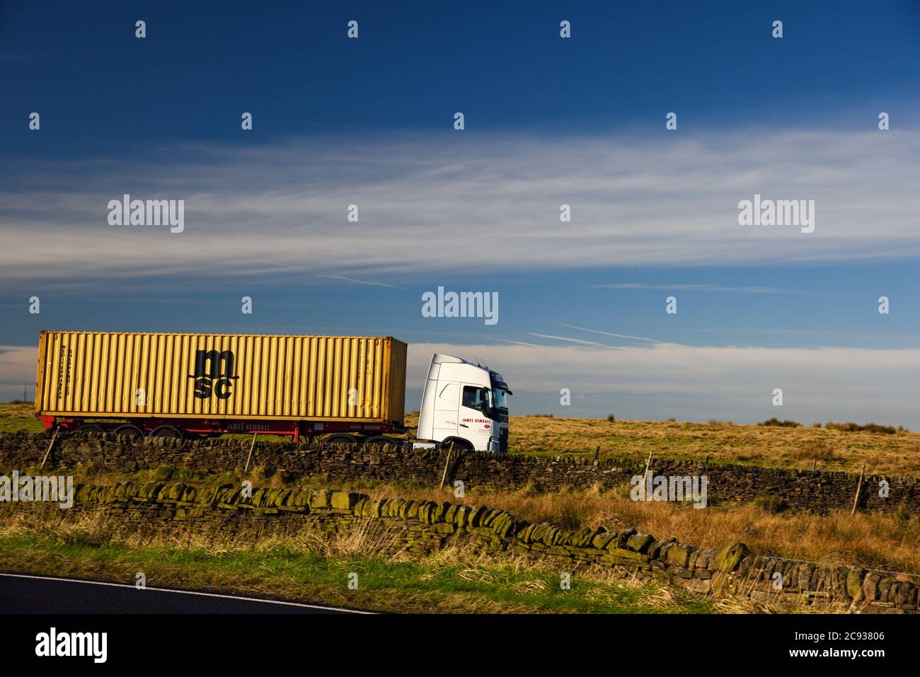 Intermodal multimodal shipping container road hi-res stock photography ...
