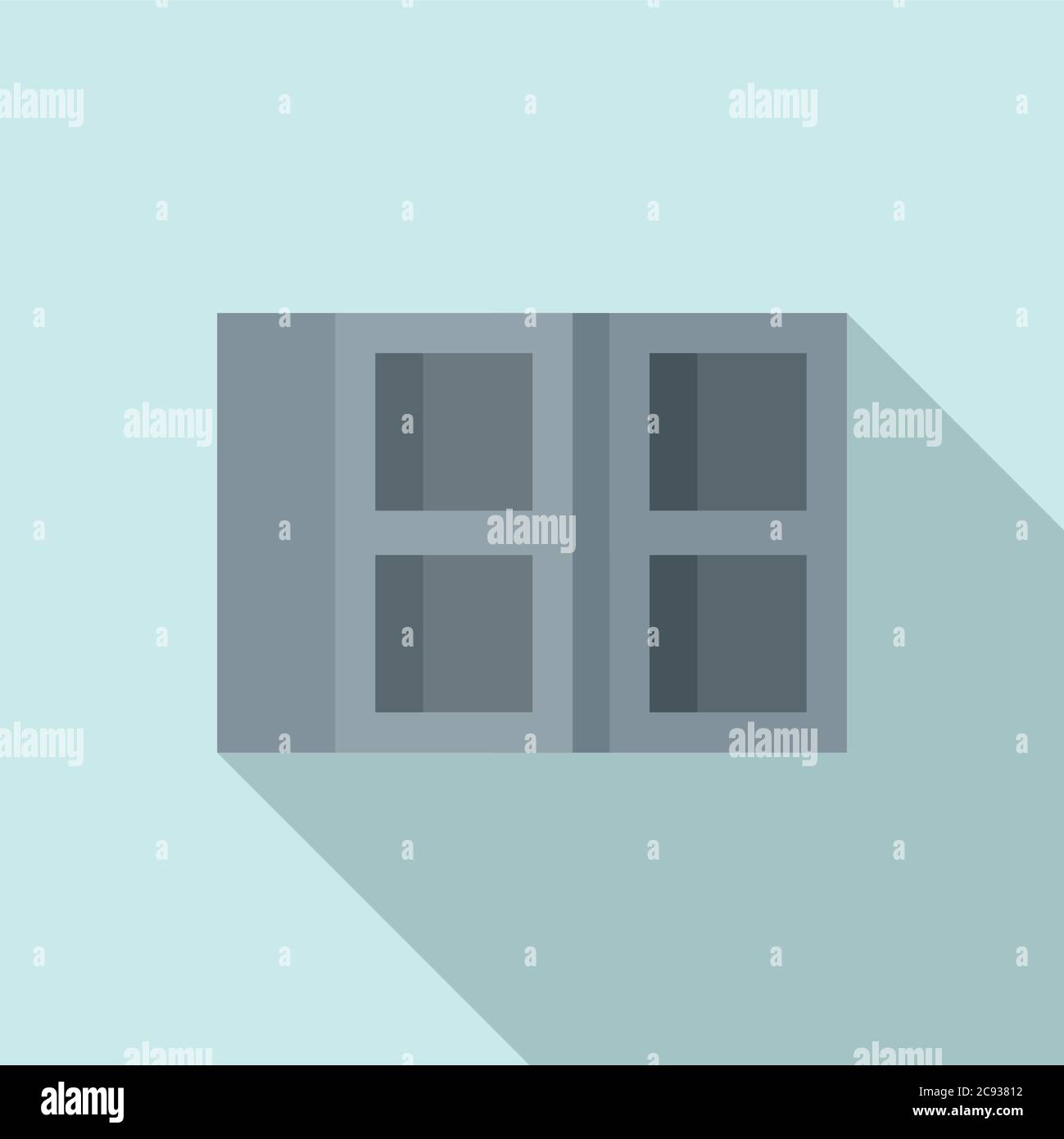 Construction stone brick icon. Flat illustration of construction stone ...