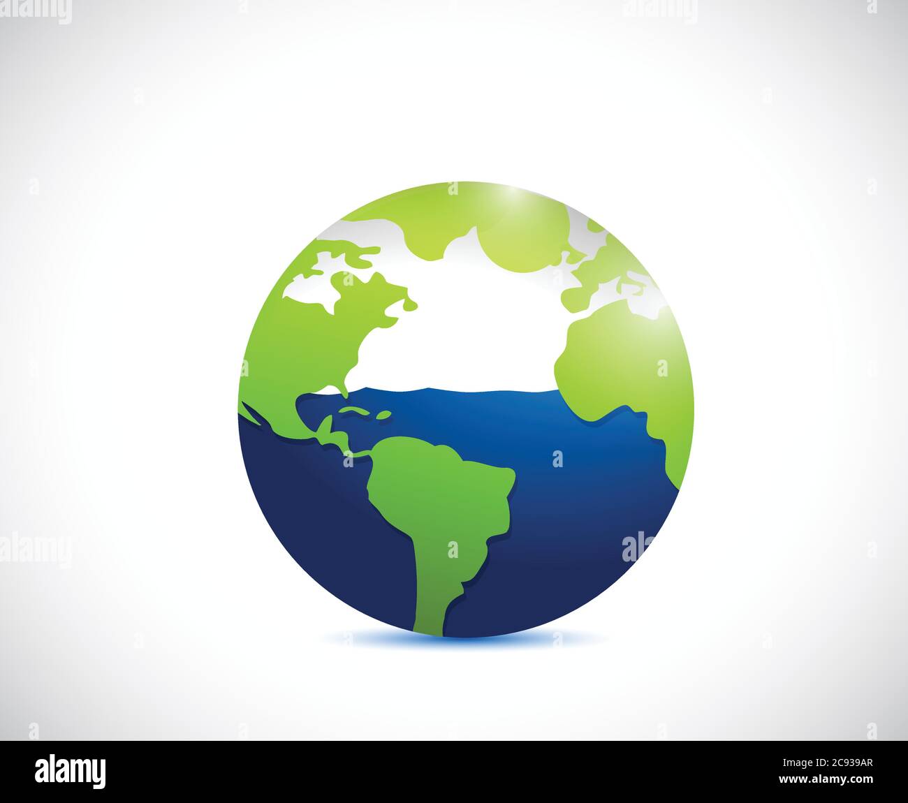 Globe and water illustration design over a white background Stock ...