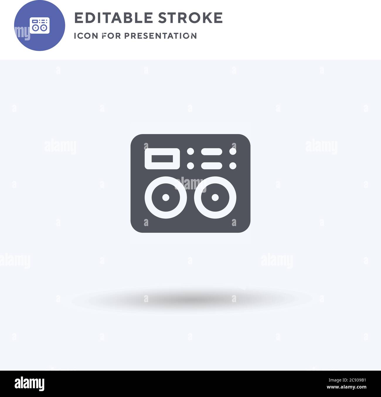 Mixing Table icon vector, filled flat sign, solid pictogram isolated on ...