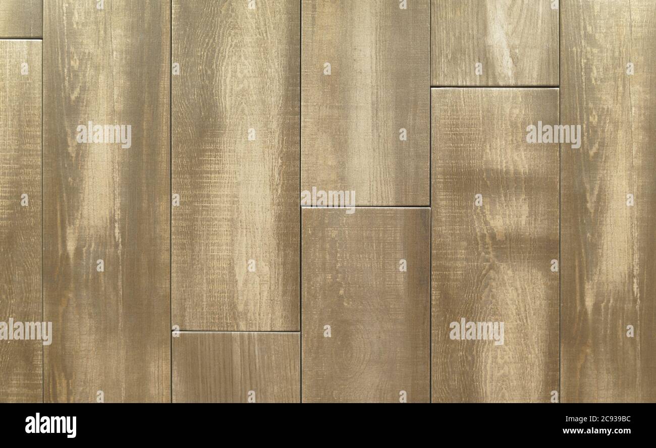 New, brown laminate floor with patterns and lines Stock Photo - Alamy
