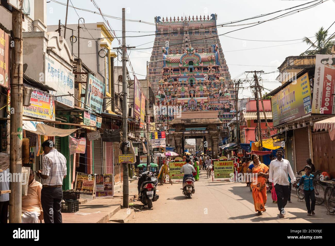 Trichy, Tamil Nadu, India - February 2020: Life on the streets leading ...