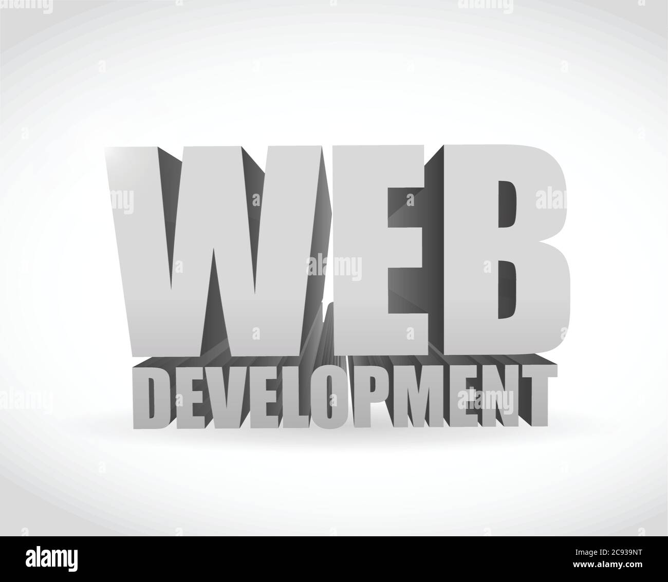 Web development text sign illustration design over a white background ...