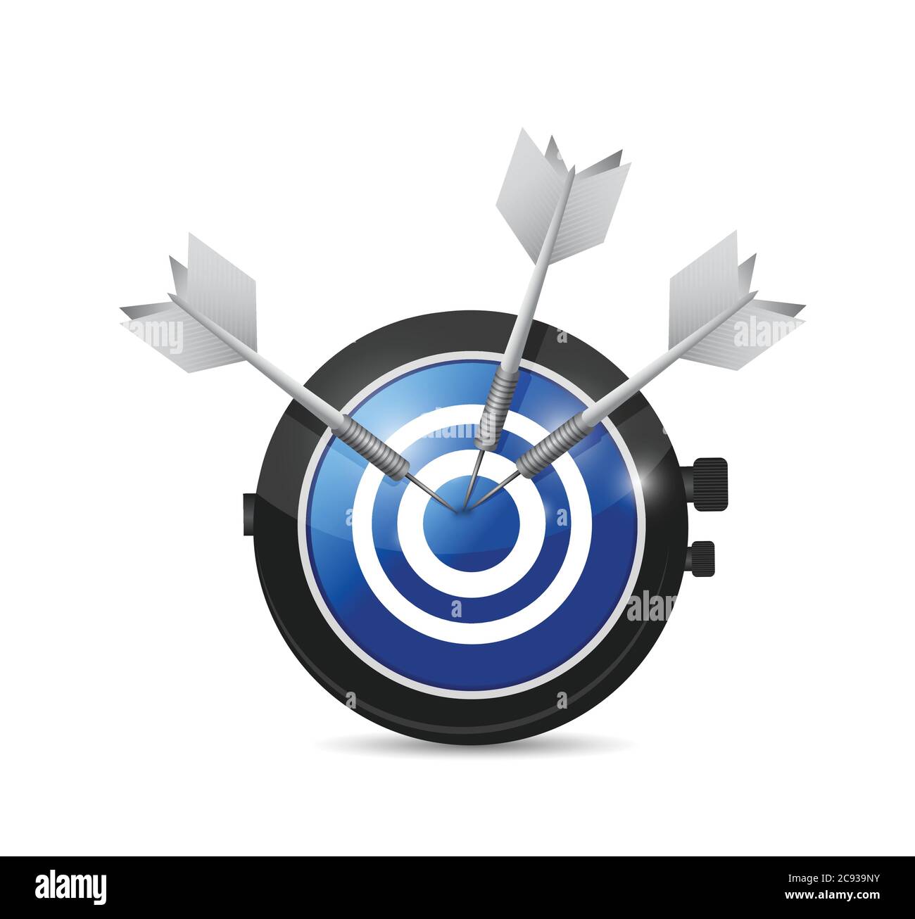 Watch and target darts illustration design over a white background ...