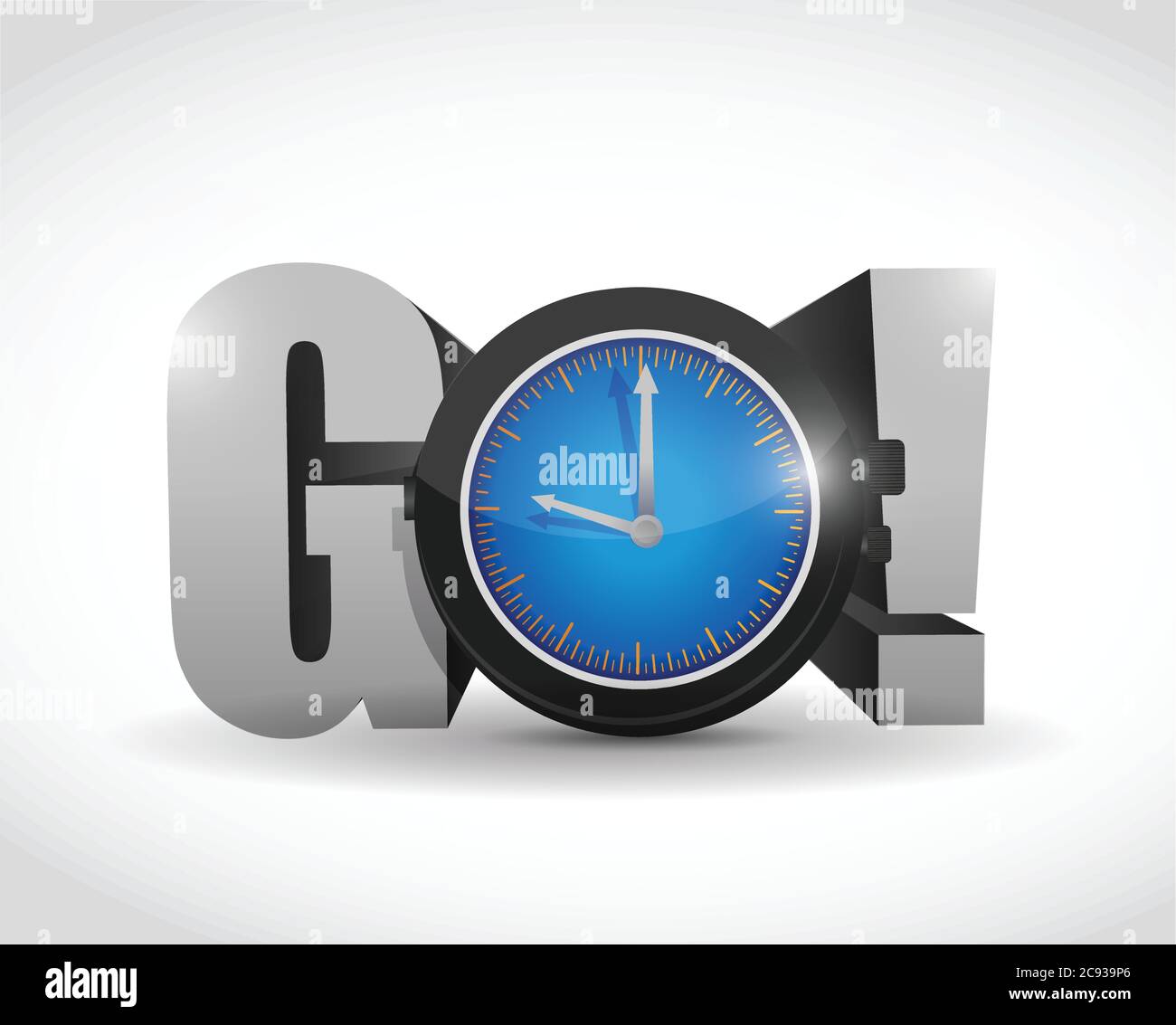 Go watch sign illustration over a white background Stock Vector Image ...