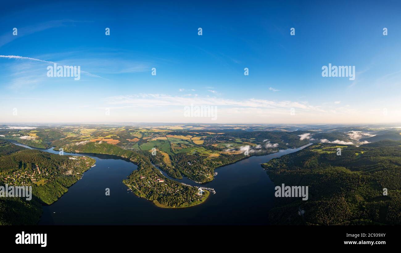 The Slapy dam on the Vltava River in Czech Republic on June 28, 2020 ...