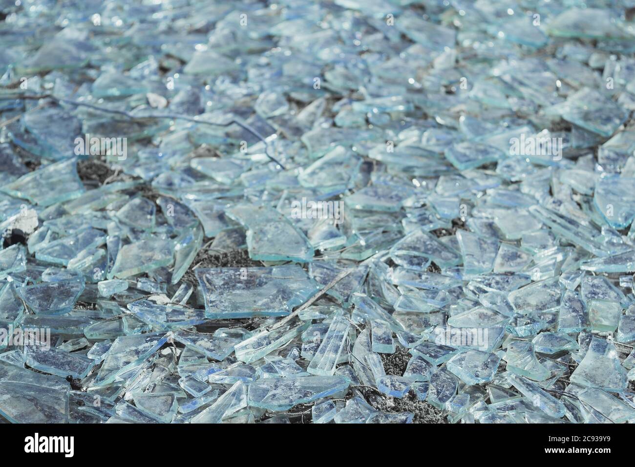 Closeup shot of broken glass pieces Stock Photo - Alamy
