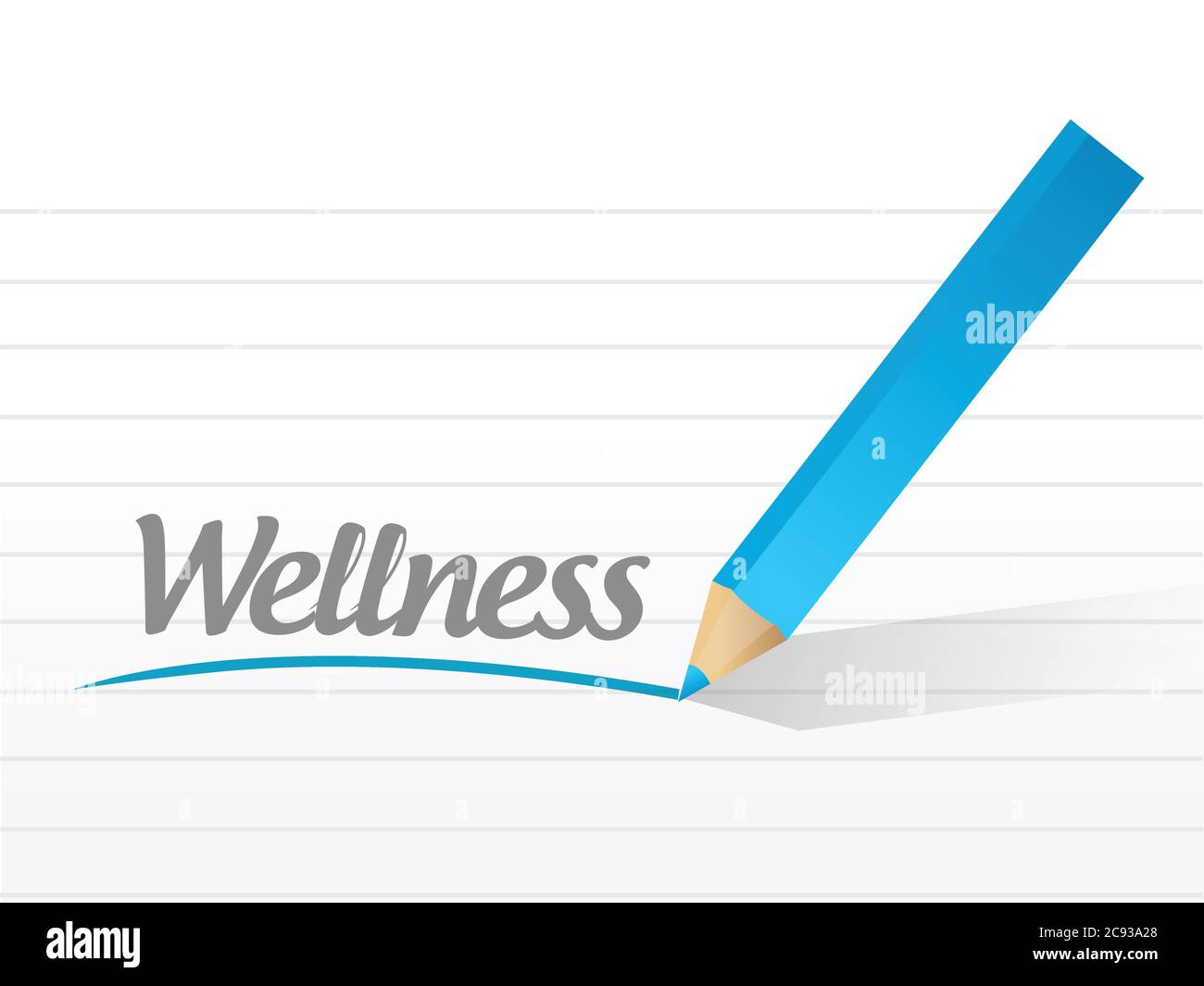 Wellness message illustration design over a white background Stock ...