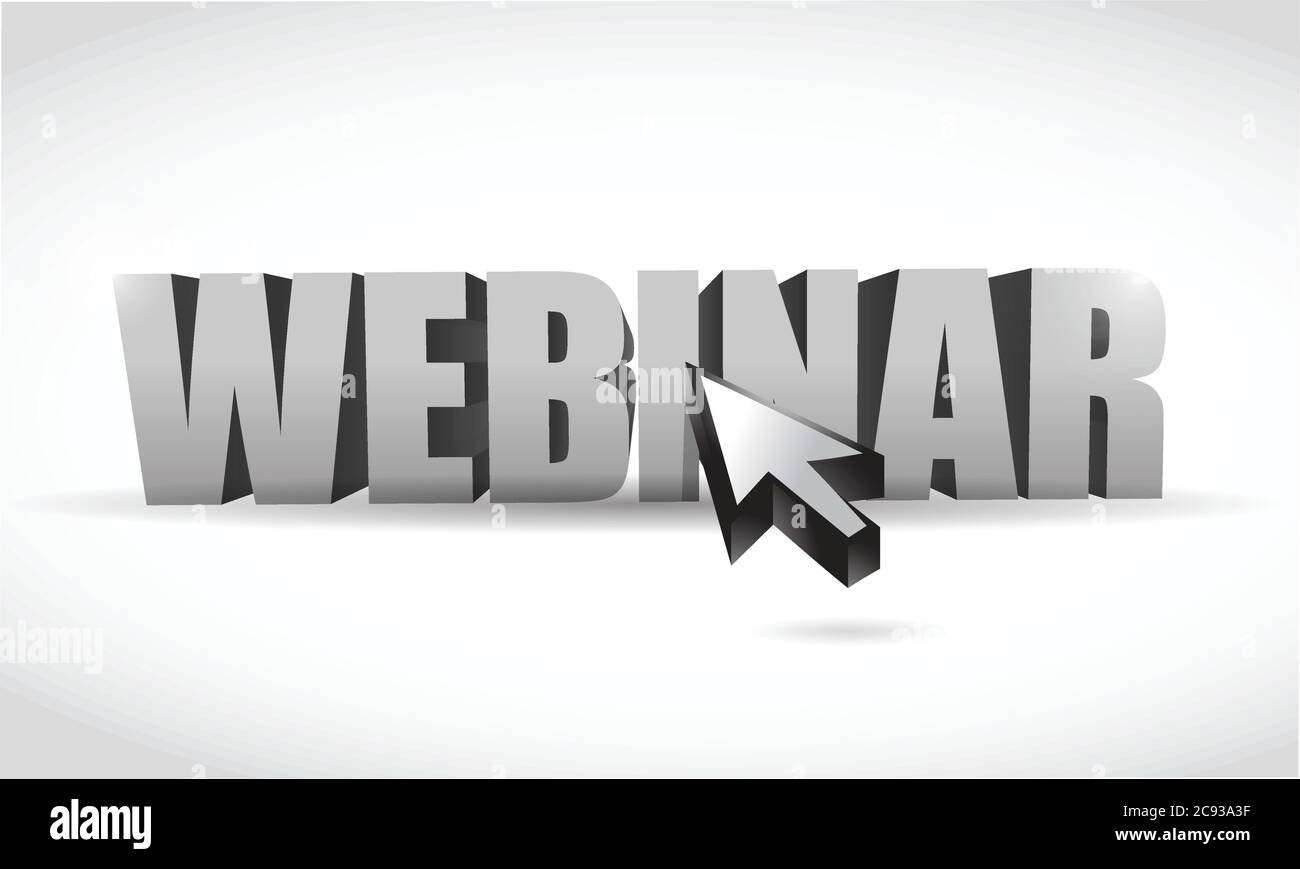 Webinar sign illustration design over a white background Stock Vector ...