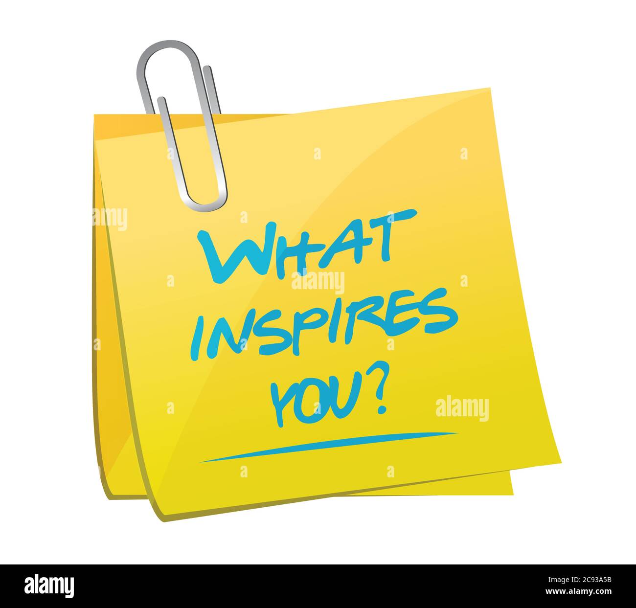 What inspires you question illustration design over a white background ...