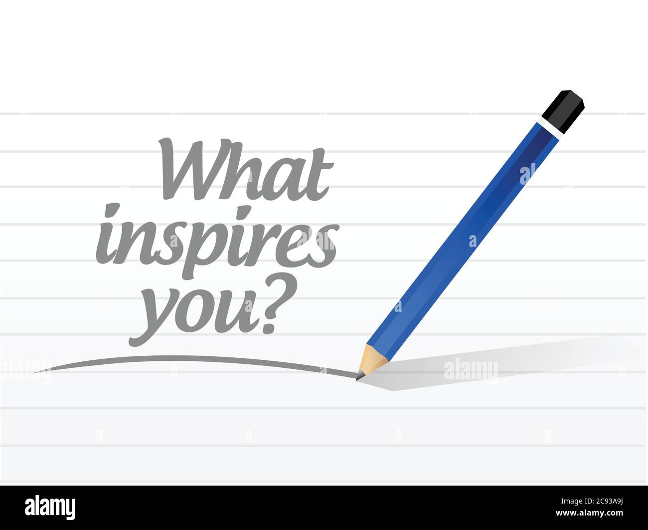 What inspires you message illustration design over a white background ...