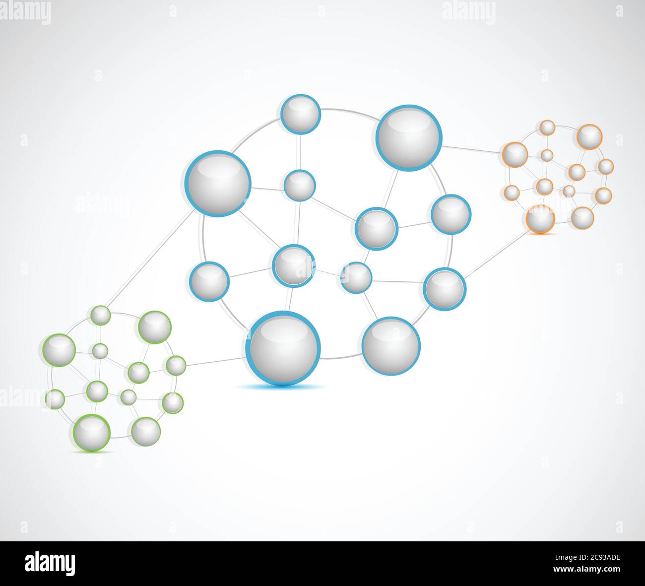 Sphere network diagram illustration design over a white background ...