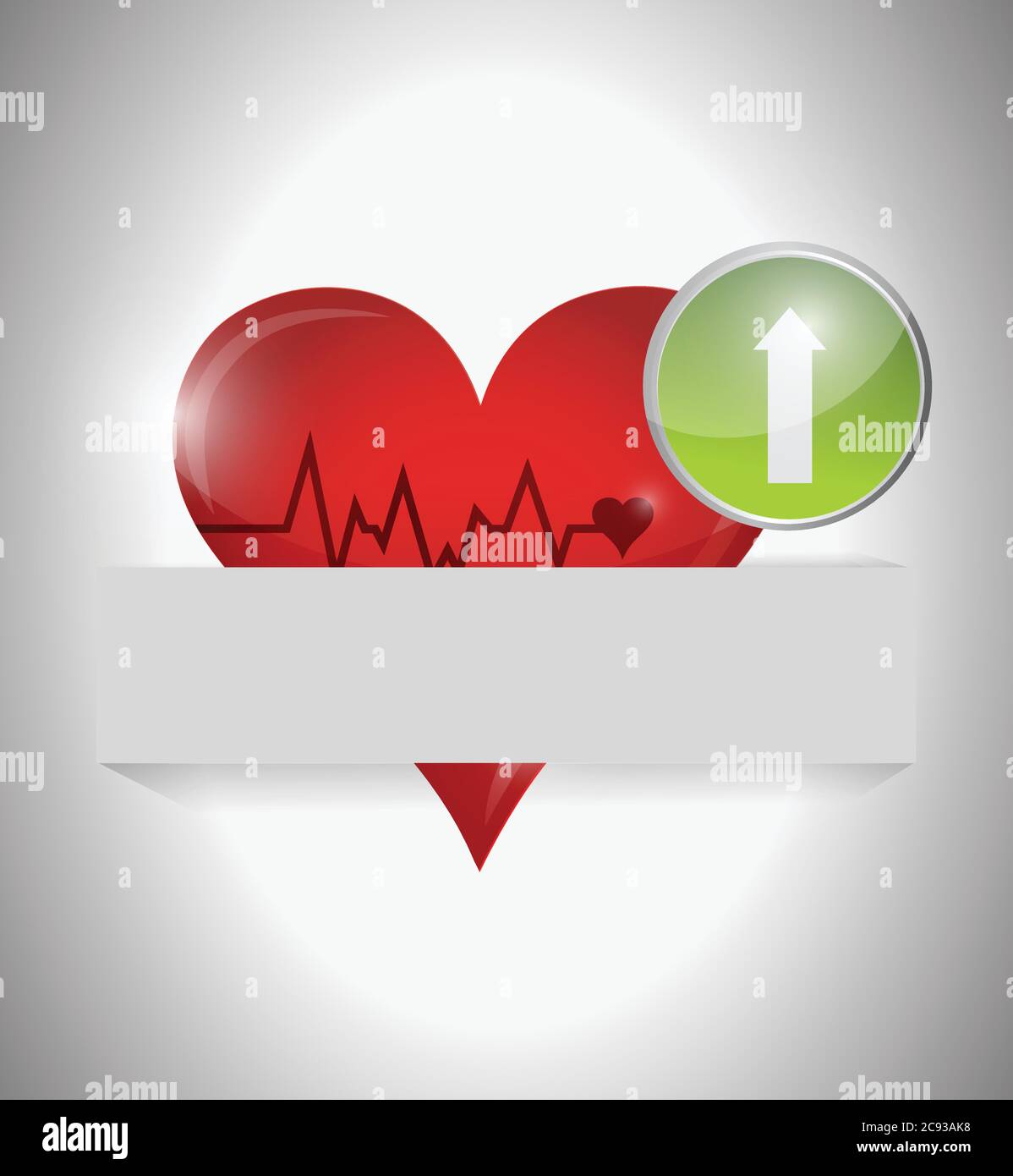 Lifeline heart illustration design over a white background Stock Vector ...