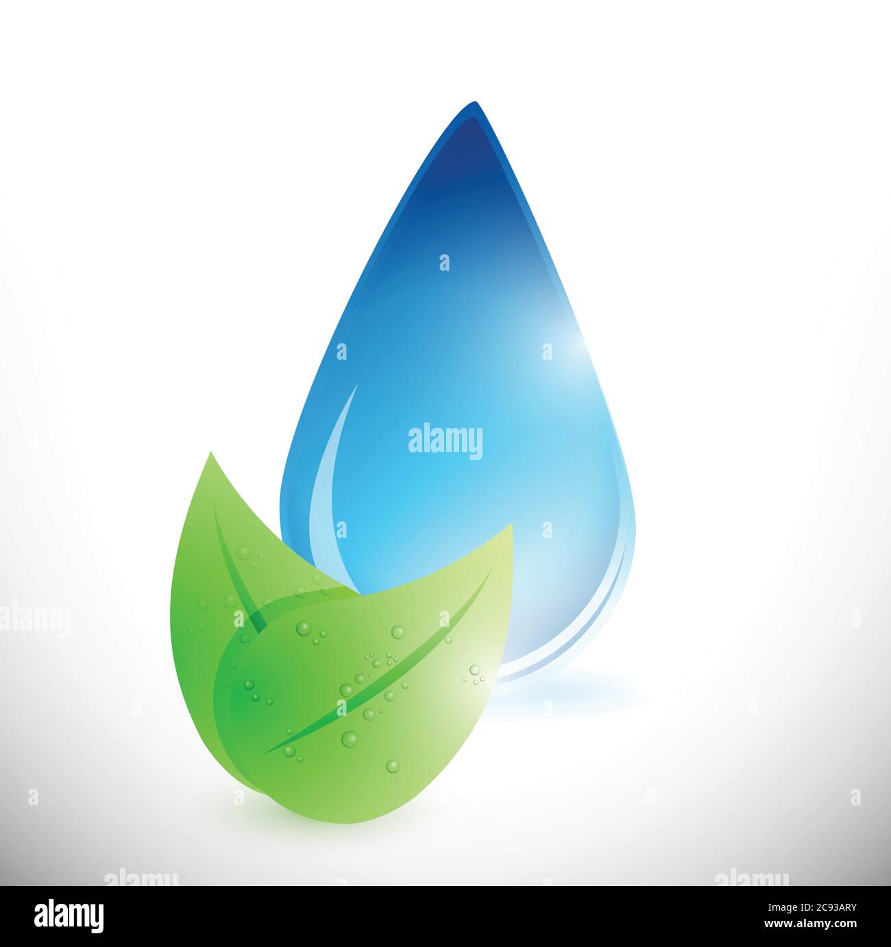 Water and leaves illustration design over a white background Stock ...