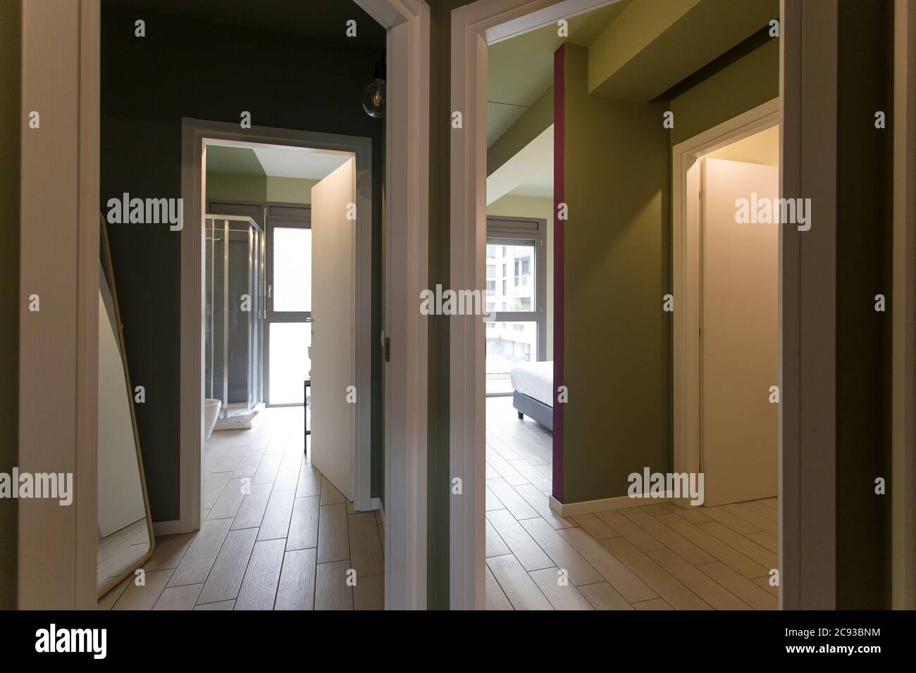 Interior shot of a modern loft flat, no people are visible Stock Photo ...