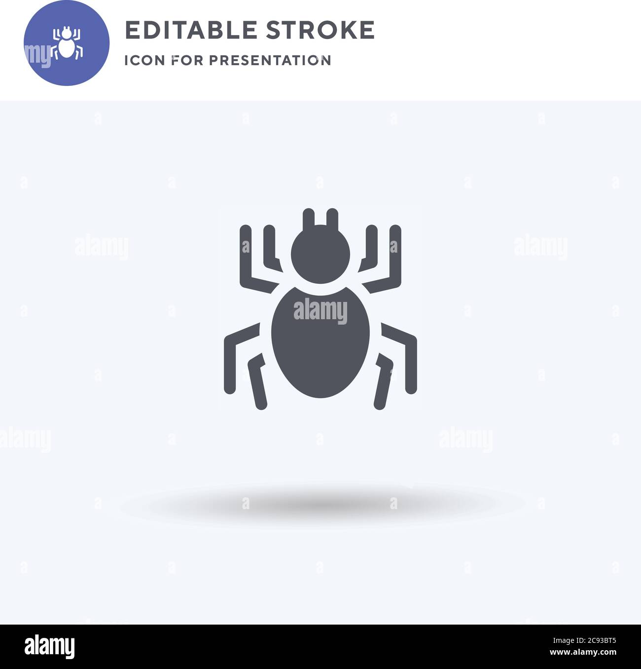 Tarantula icon vector, filled flat sign, solid pictogram isolated on ...