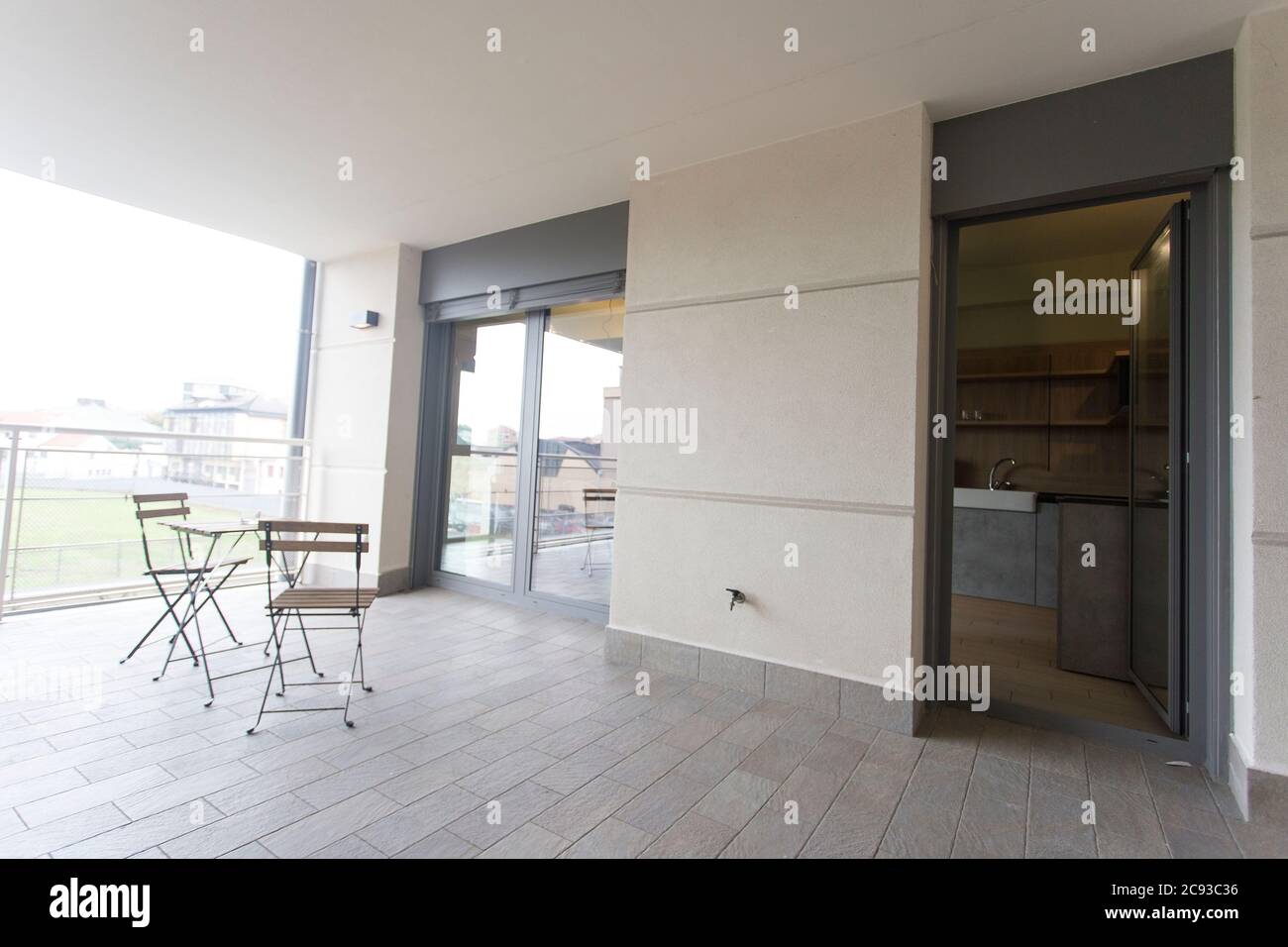Interior shot of a modern loft flat, no people are visible Stock Photo ...