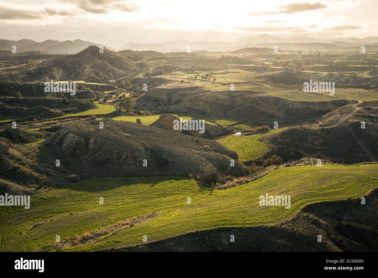 Top view of breathtaking mountains in a green area Stock Photo - Alamy