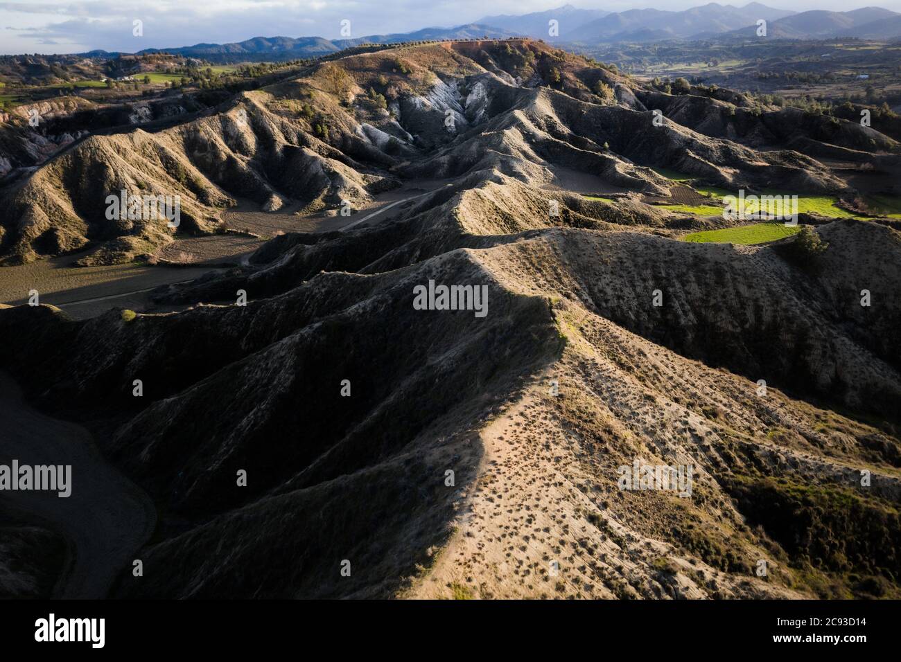 Top view of breathtaking mountains in a green area Stock Photo - Alamy