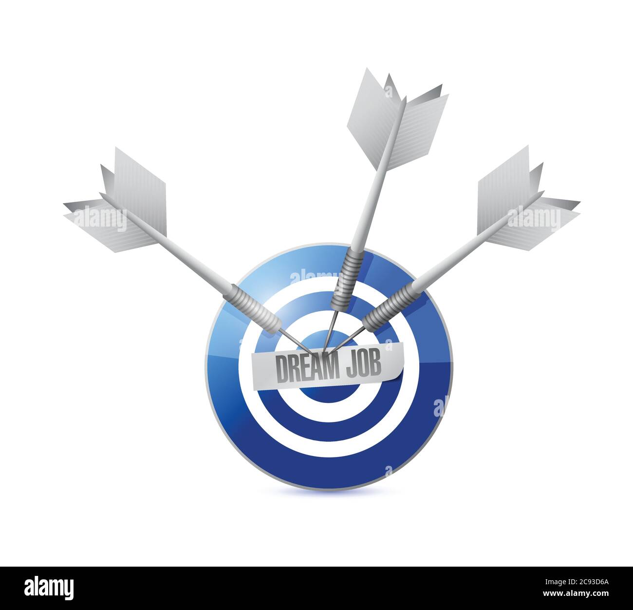 Dream job target and darts illustration design over a white background ...