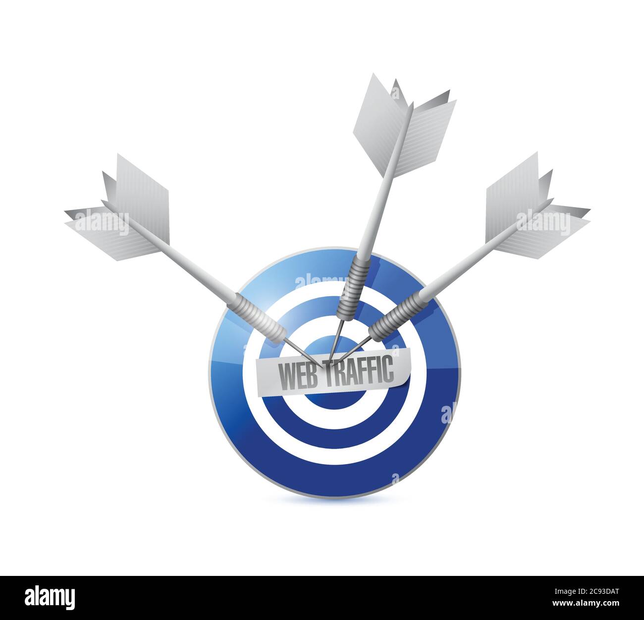 Web traffic target illustration design over a white background Stock ...