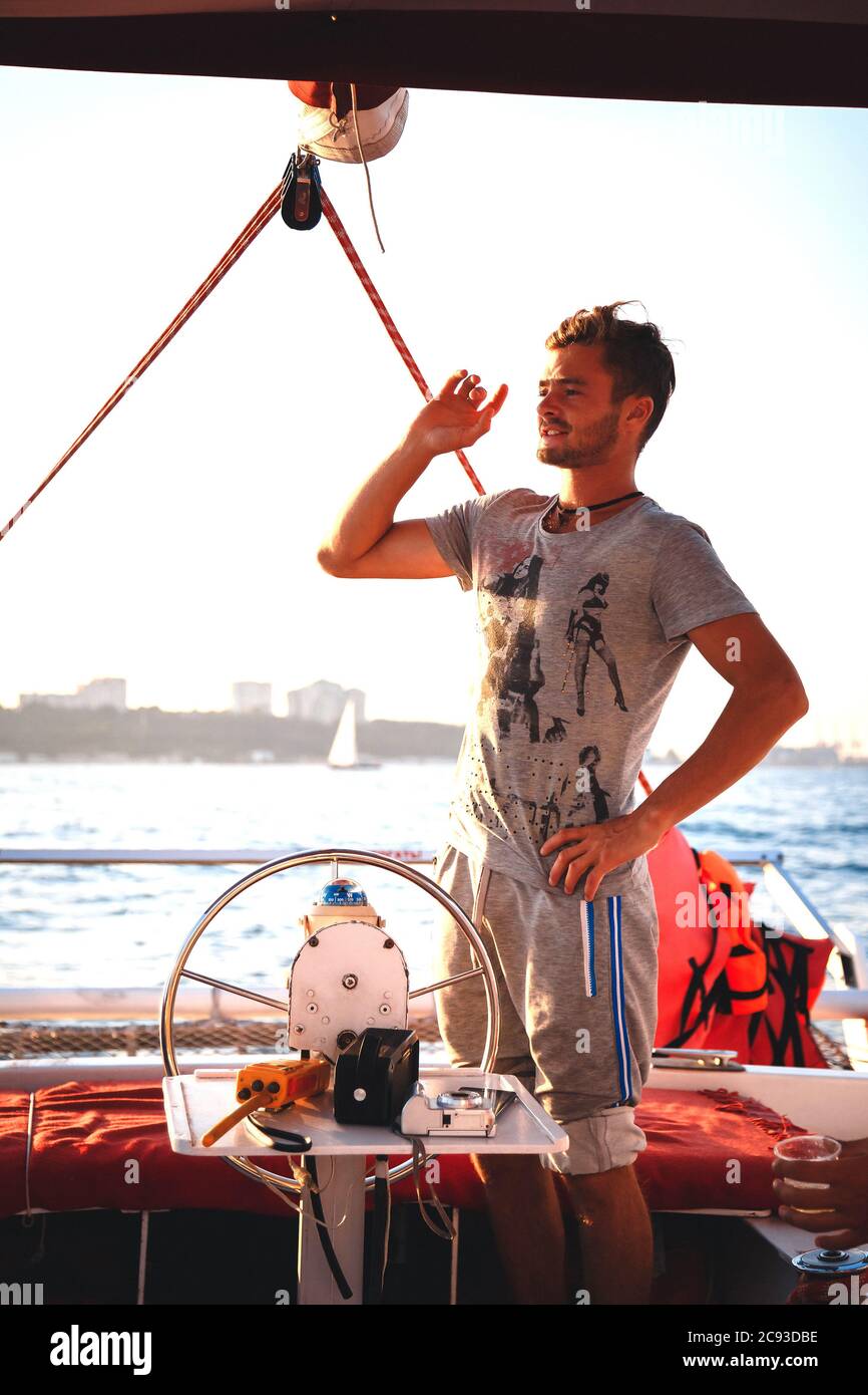 Yacht captain hi-res stock photography and images - Alamy